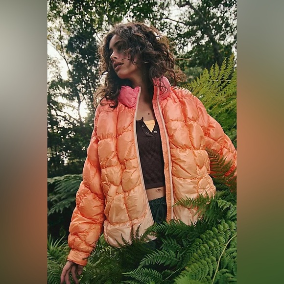 FP Movement by Free People | Jackets & Coats | Scrunchy Glossy Printed Pippa Packable Puffer ...